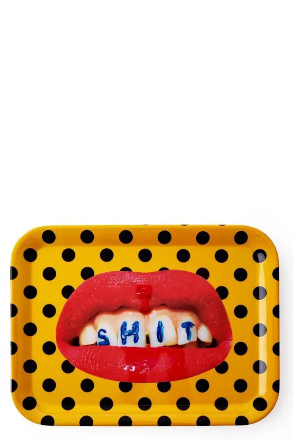 SELETTI Shit' Septic X Toiletpaper Tray - Yellow