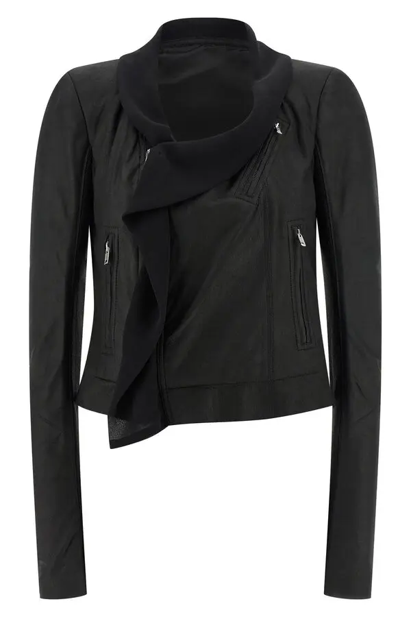 Rick Owens Scarf Biker Jacket