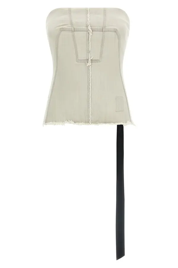 Rick Owens Denim Bustier Top
