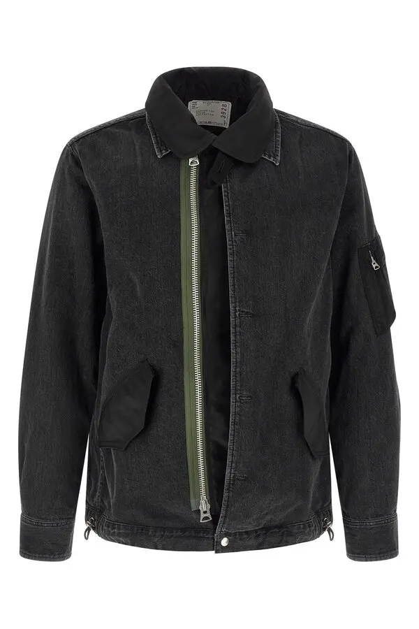 Sacai Nylon Insert Denim Jacket