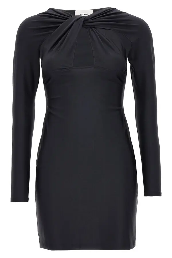Coperni Twisted Cut-out Dress - Black