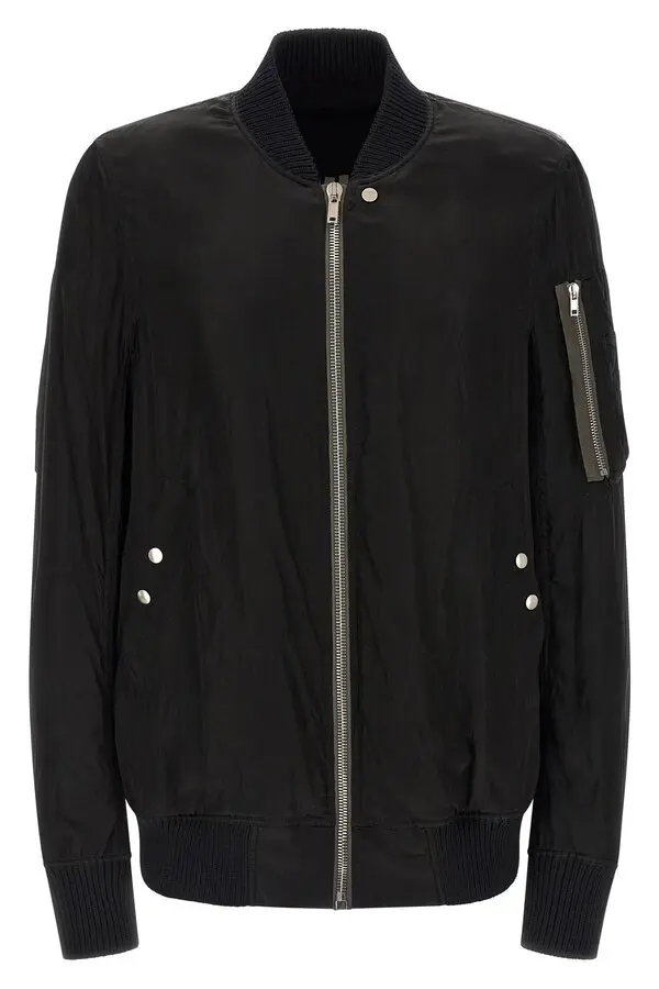 Rick Owens Classic Flight Bomber Jacket - Black