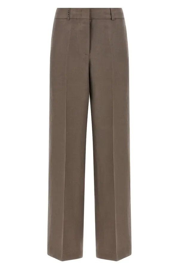 Peserico Linen Trousers - Brown