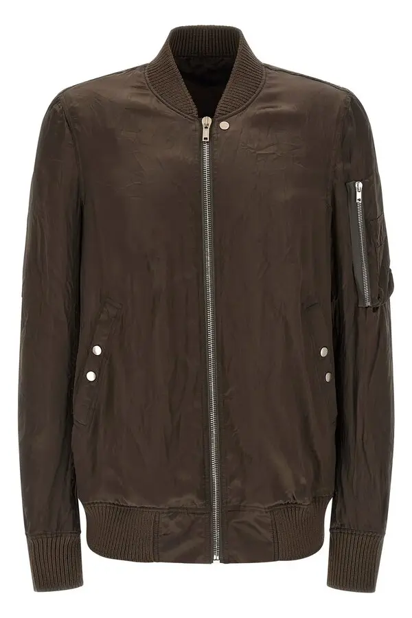 Rick Owens Classic Flight Bomber Jacket - Brown