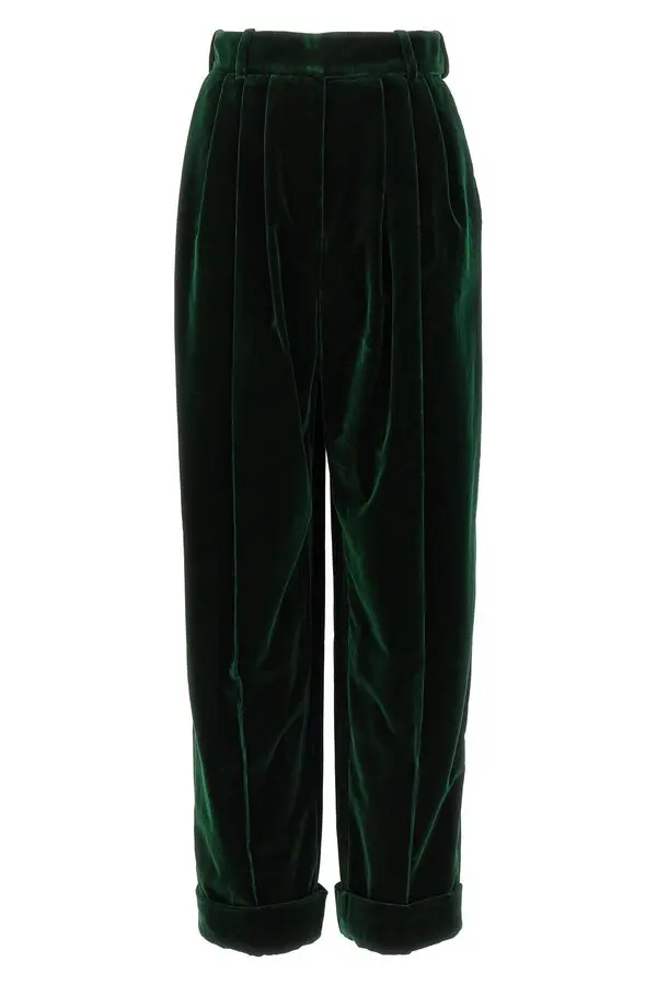 Alexandre Vauthier Velvet Boyfriend Trousers