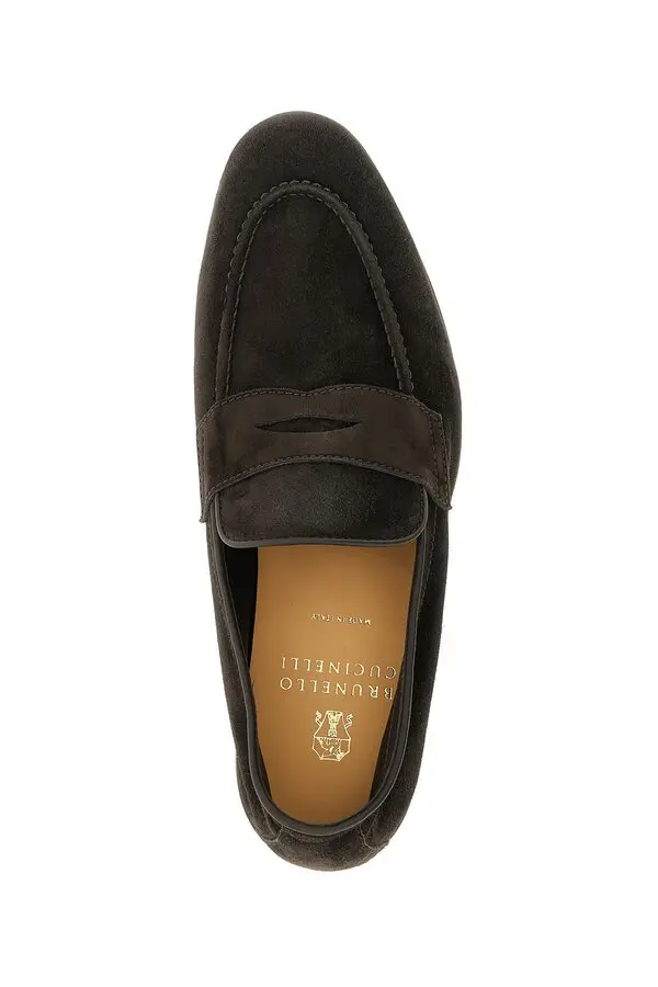 Brunello Cucinelli Suede Penny Loafer