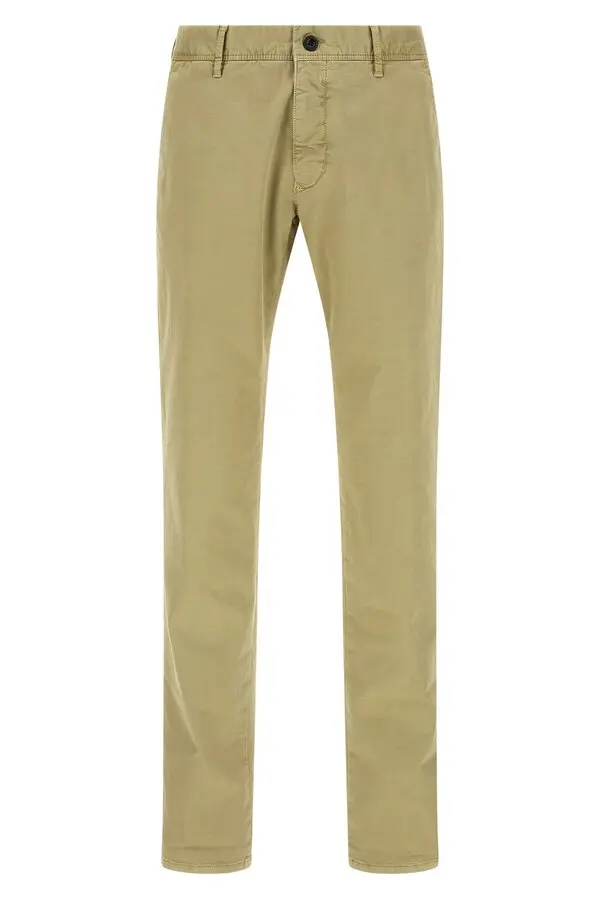 Incotex Stretch Cotton Straight Leg Pants - Green