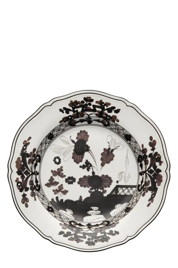 GINORI 1735 Oriente Italian' Dinner Plate ⌀ 26,5 Cm - White/black