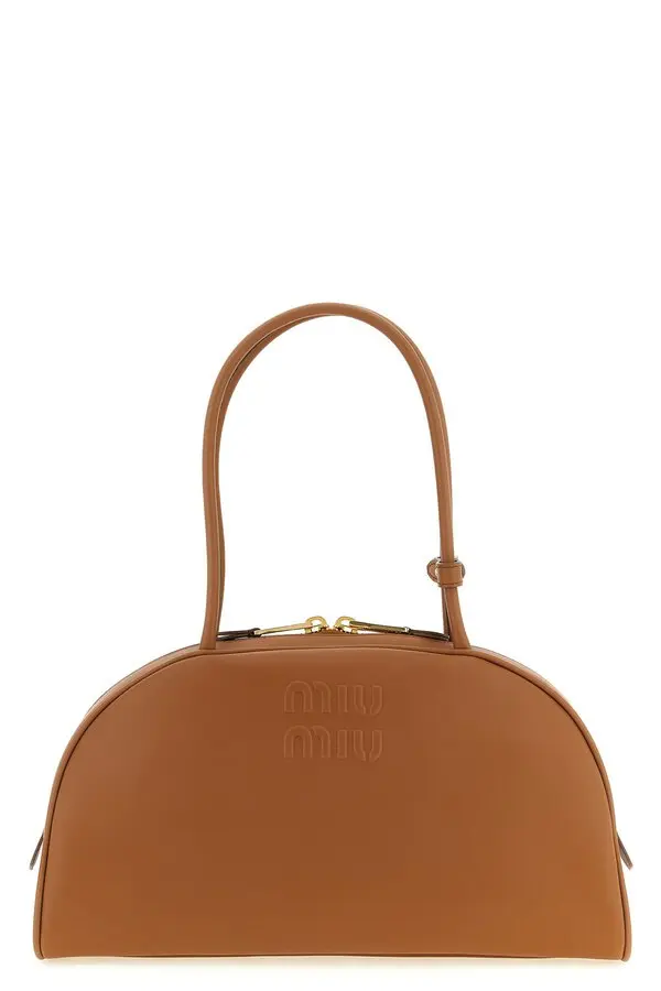 Miu Miu Beau Leather Shoulder Bag - Brown