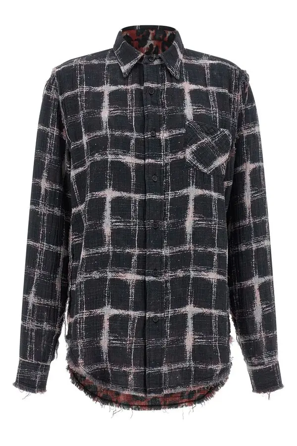 R13 Fringed Hem Reversible Shirt
