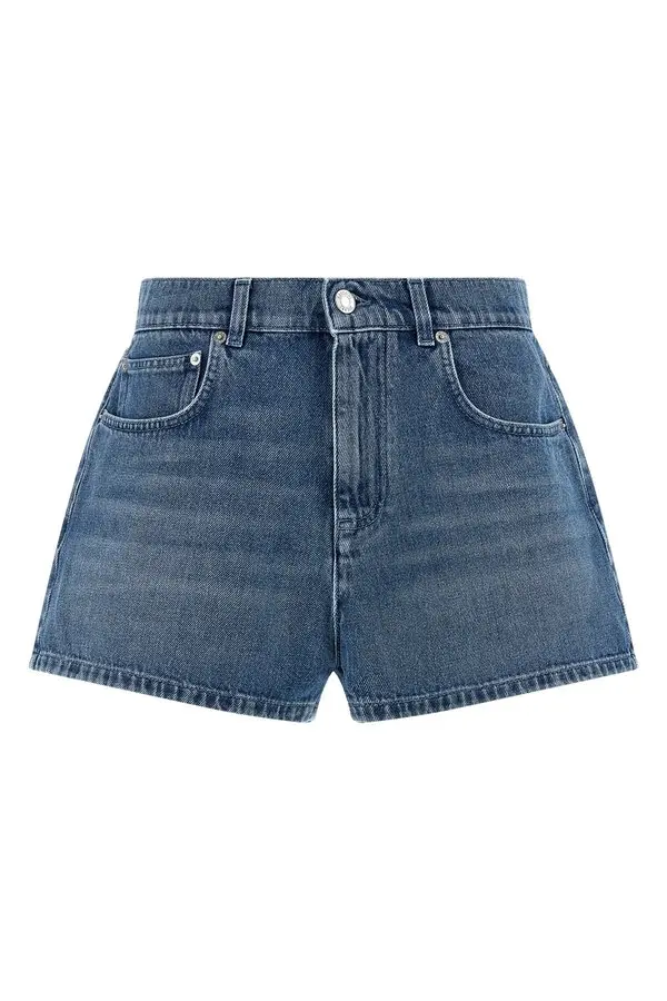 Moschino Heart Detail Denim Shorts