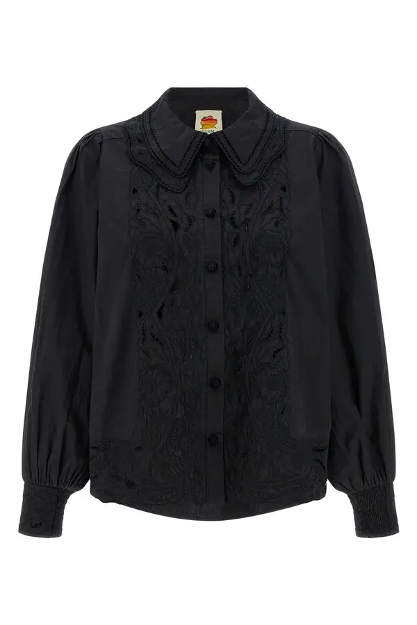 Farm Rio Embroidered Cotton Shirt
