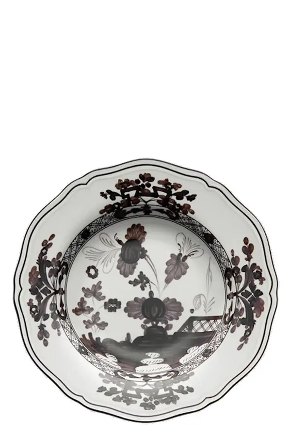 GINORI 1735 Oriente Italian' Soup Plate ⌀ 24 Cm - White/black