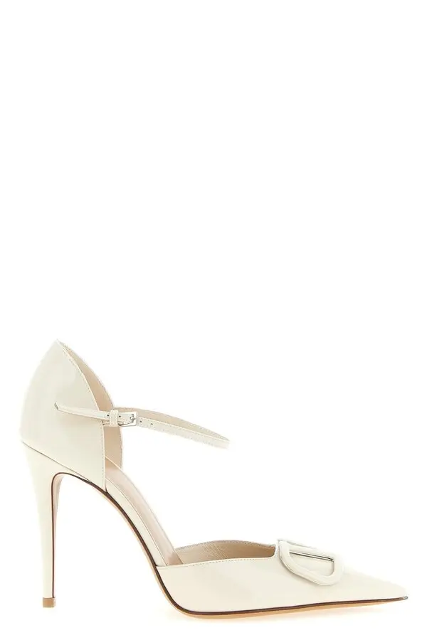 Valentino Garavani D'orsay Patent Leather Pumps - White