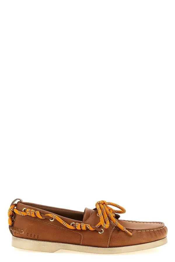 GOLDEN GOOSE Leather Boat Shoe - Brown