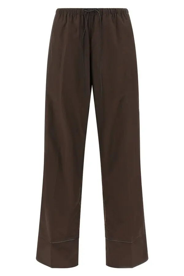 YVES SALOMON Leather Insert Pants