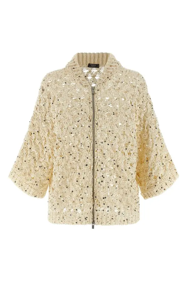 Peserico Sequin Mesh Cardigan