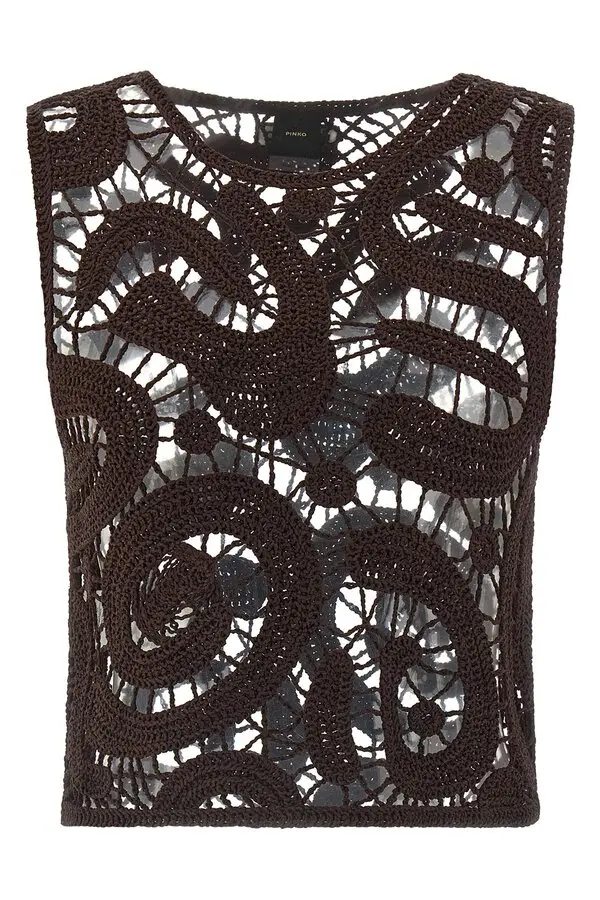 Pinko Eruzione Crochet Viscose Top