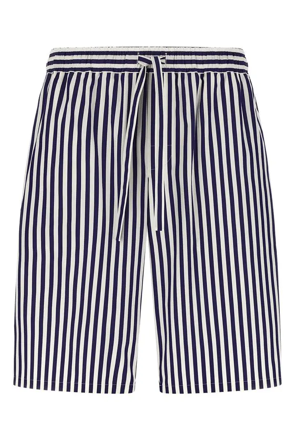 Dolce & Gabbana Striped Bermuda Shorts - Blue
