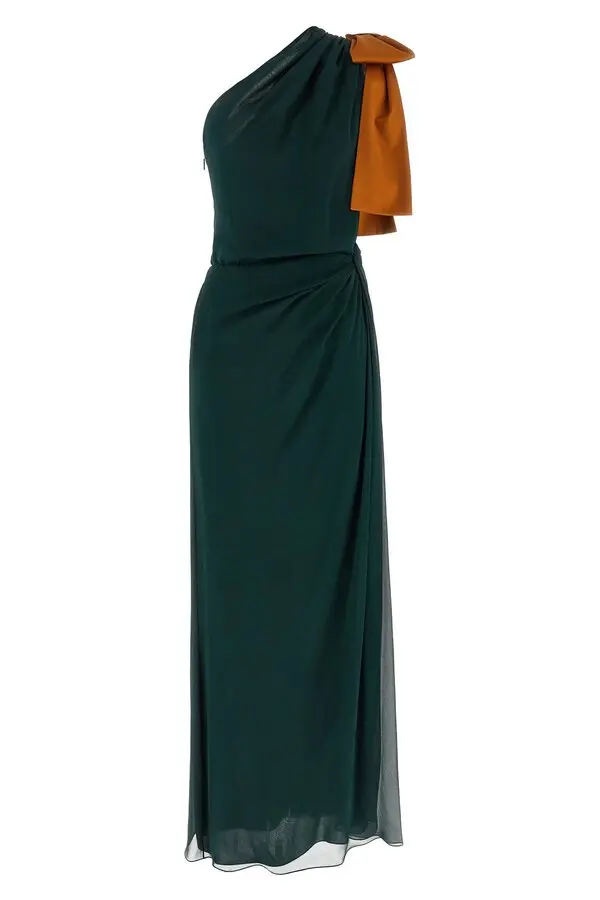 Saint Laurent Silk One-shoulder Dress