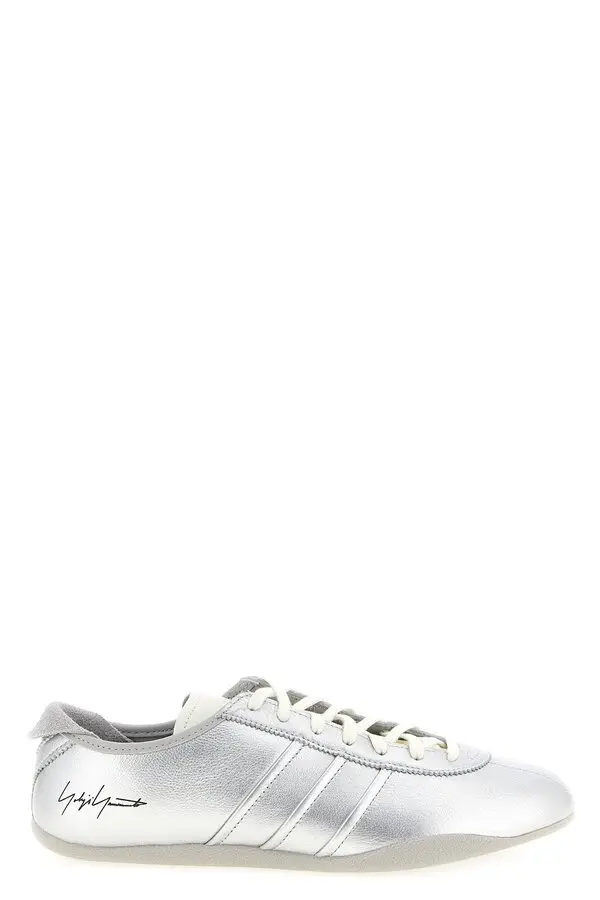 Y3 Tokyo Laminated Leather Sneakers - Silver