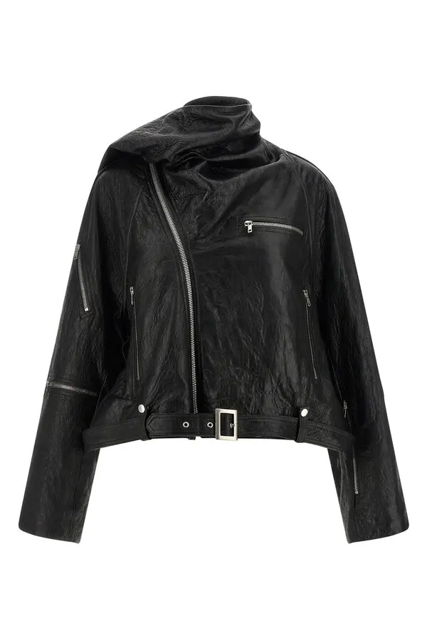 Rick Owens Cropped Scarf Flight' Jacket