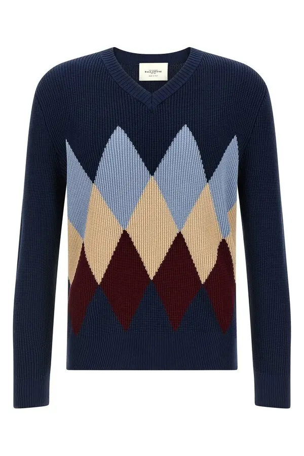 BALLANTYNE Argyle Pattern Sweater