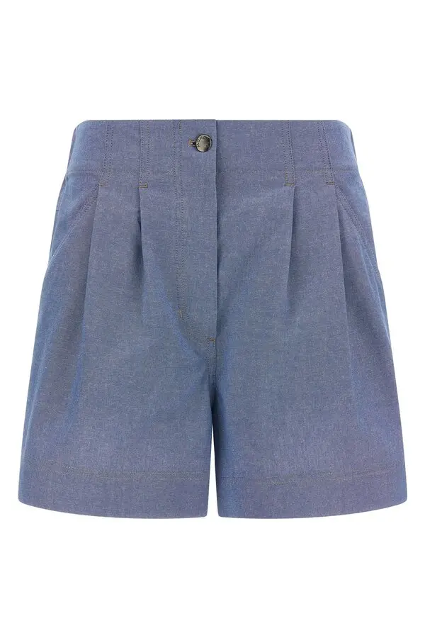 Moncler Chambray Cotton Shorts