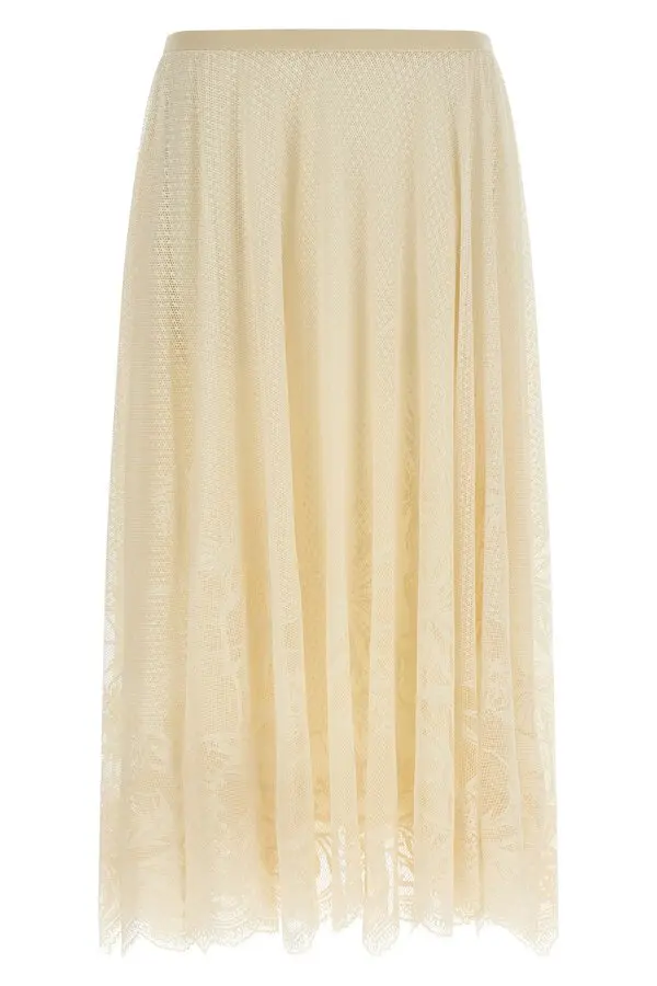 Fabiana Filippi Crocheted Lace Midi Skirt