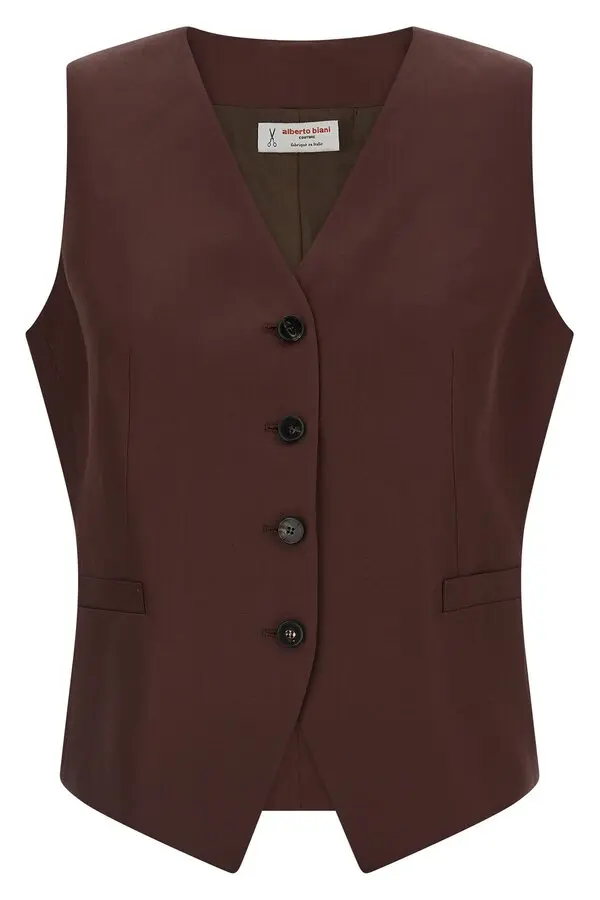 Alberto Biani Viscose And Linen Vest