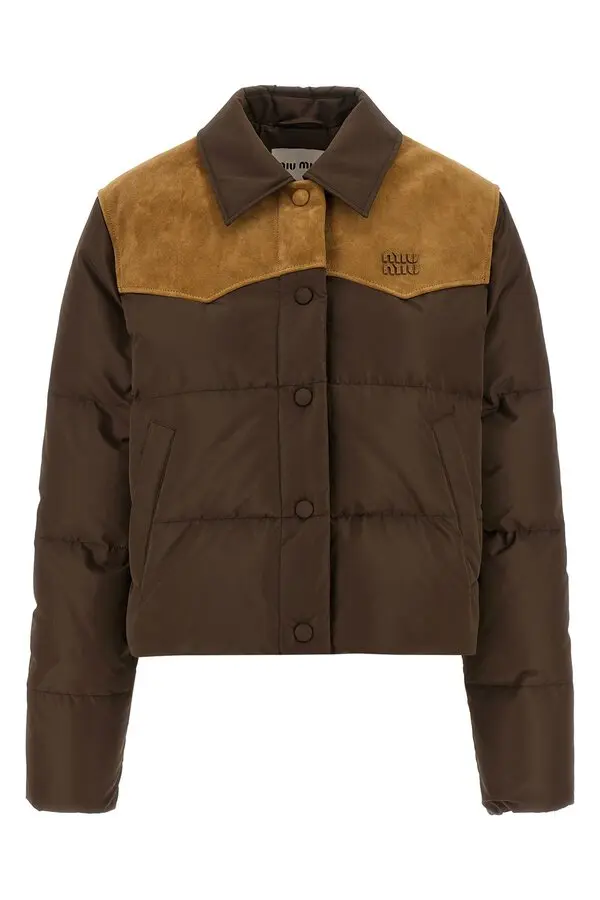 Miu Miu Pongé Tec Down Jacket