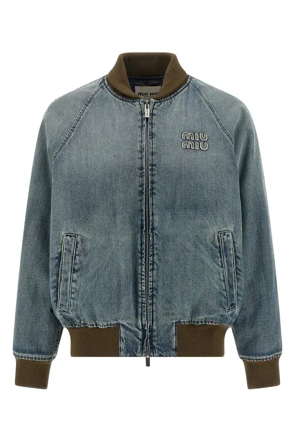 Miu Miu Denim Bomber Jacket