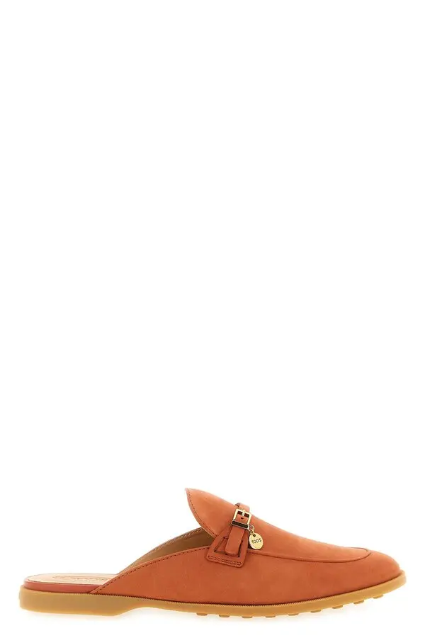 TOD'S Nabuk Sabots - Orange