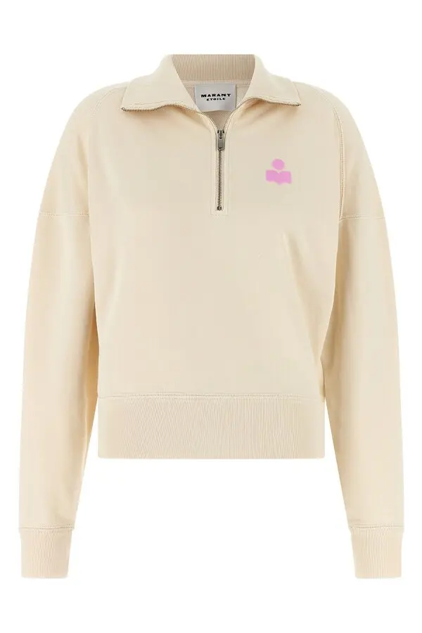 MARANT ETOILE Ross Brushed Cotton Sweatshirt - Beige