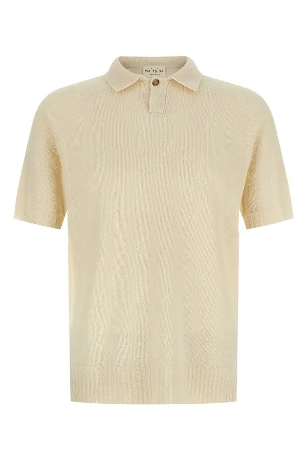 MA'RY'YA Spongy Effect Polo Shirt