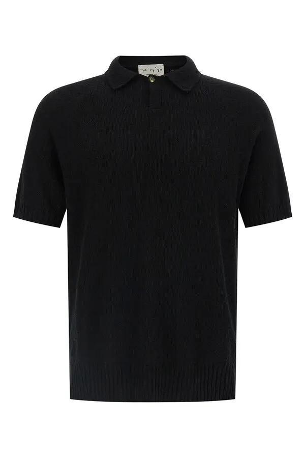 MA'RY'YA Spongy Effect Polo Shirt