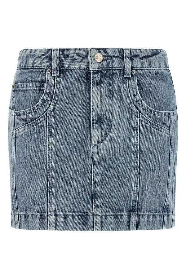 MARANT ETOILE Juana Cotton Denim Miniskirt