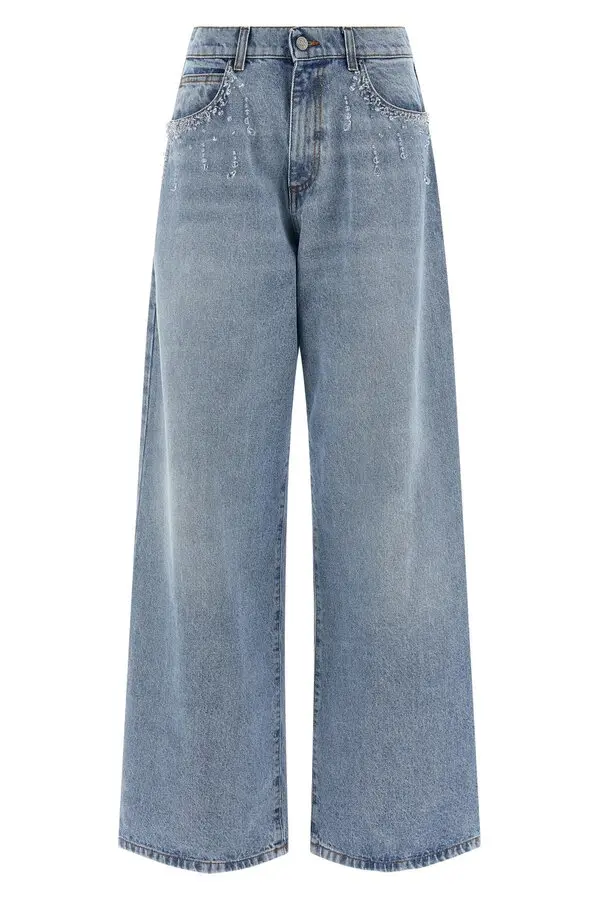 Giuseppe Di Morabito Crystal-embellished Denim Jeans