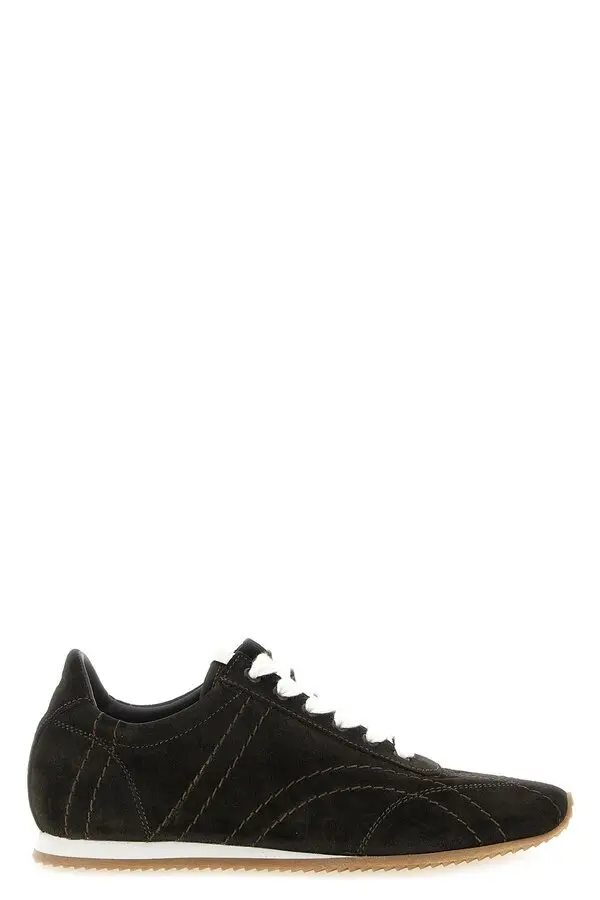 TOTEME Flex Suede Sneakers - Brown