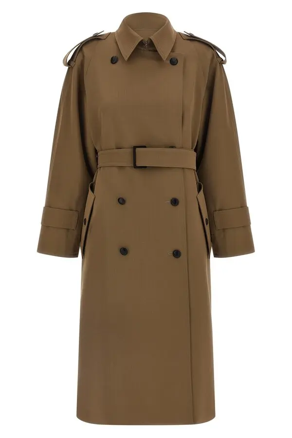 Max Mara Mxmcerto Wool Gabardine Trench Coat