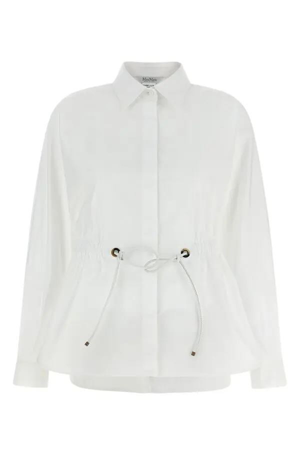Max Mara Mxmtazzina Cotton Poplin Shirt - White