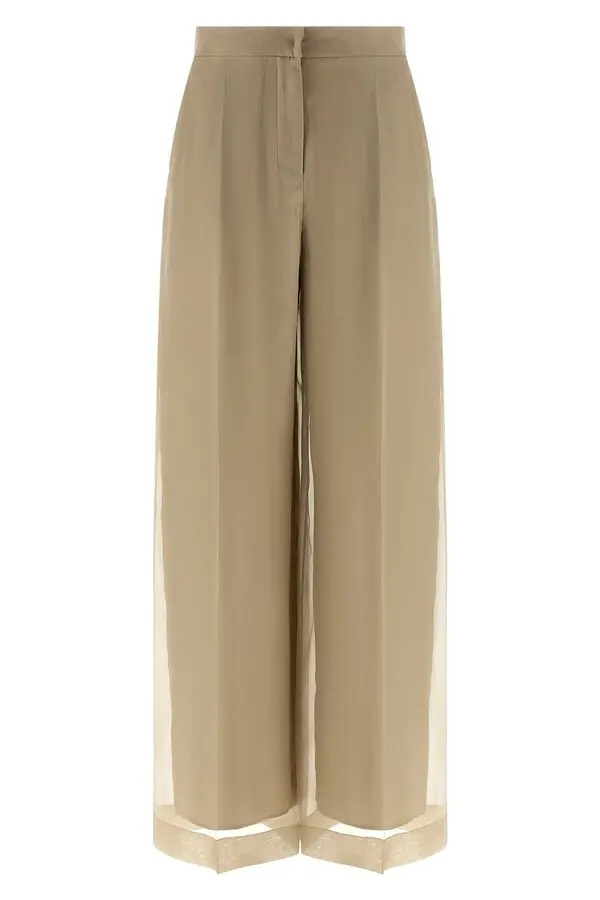 Max Mara Mxeolivi Silk Organza Trousers