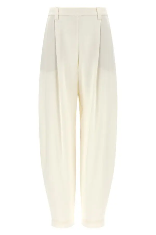 Brunello Cucinelli Fluid Linen Blend Twill Trousers