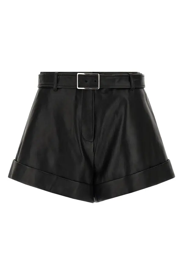 Sportmax Spxvasaio Leather Shorts