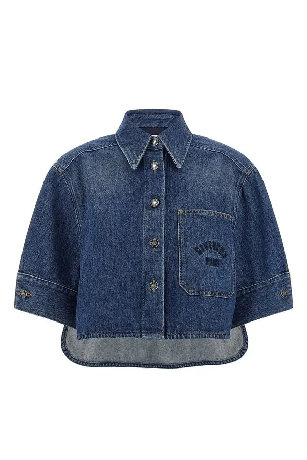 Givenchy Denim Short Sleeve Shirt - Blue