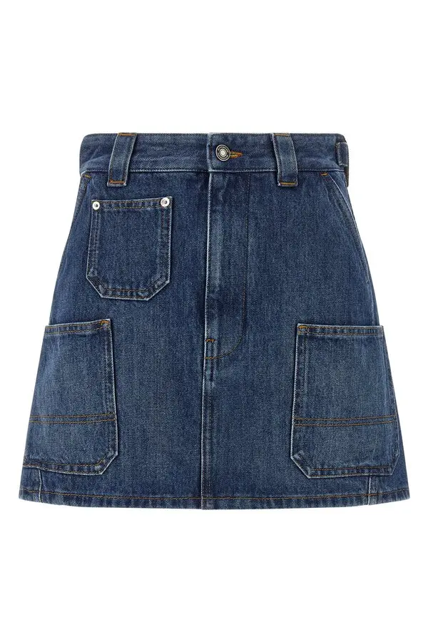 Givenchy Cotton Denim Mini Skirt