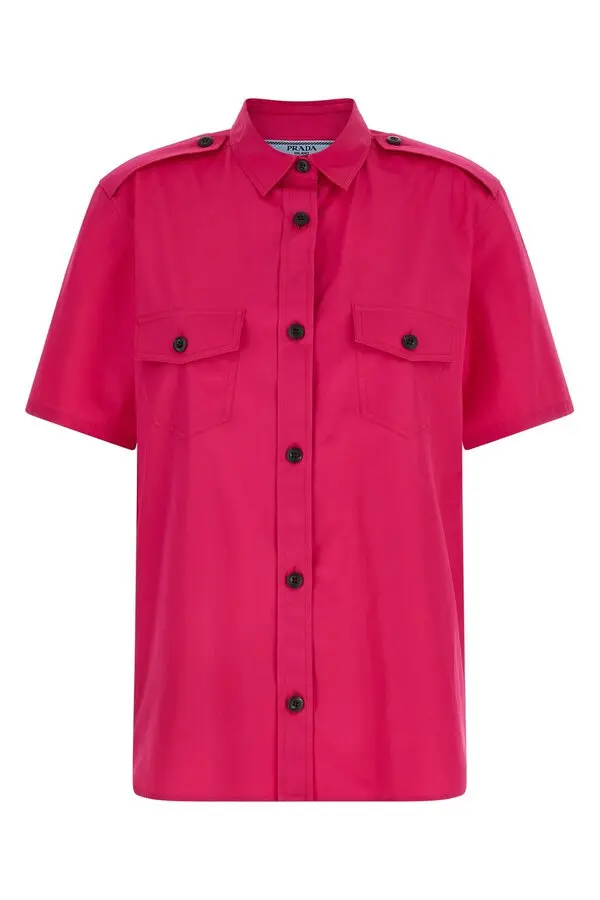 Prada Cotton Poplin Shirt - Fuchsia