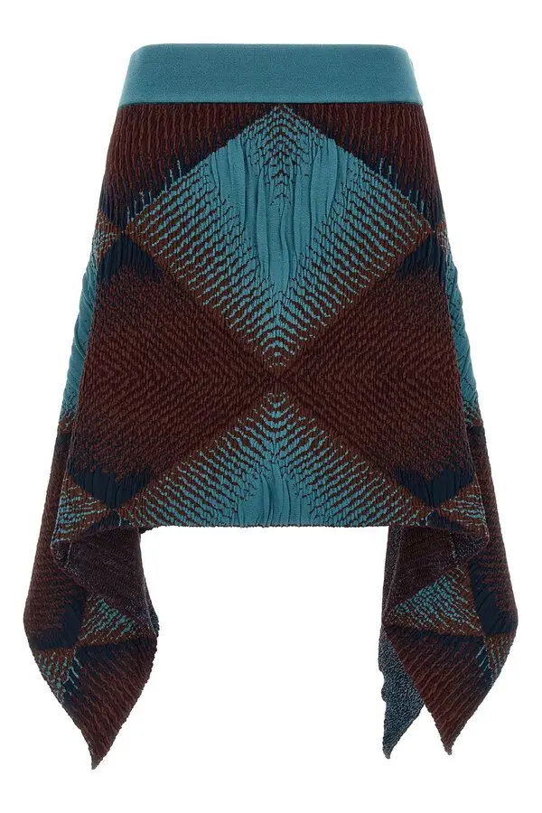 KIKO KOSTADINOV Ikat Argyle Jacquard Knit Skirt