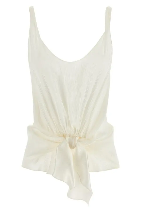J.W.ANDERSON Front Knot Silk Top