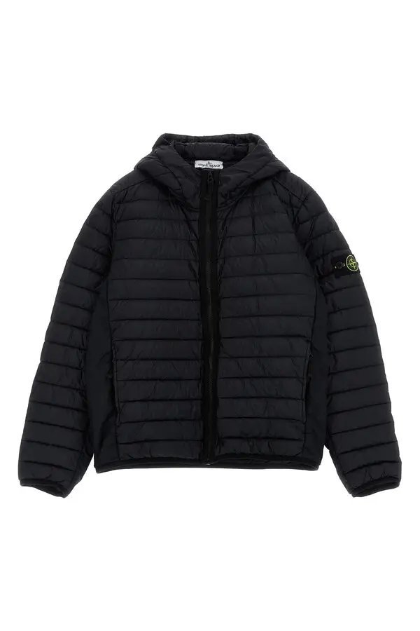 Stone Island Hooded Down Jacket - Blue